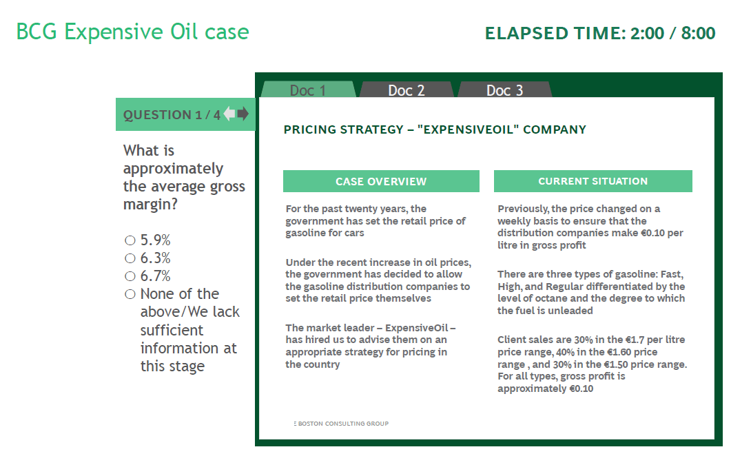 BCG Online Case Practice Examples Preparation Tips 2020 